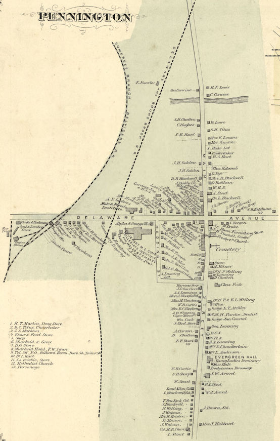 Historic Town Maps – Pennington Borough – Hopewell Valley History Project